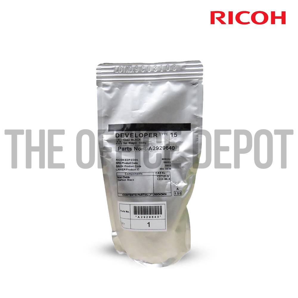 Black Developer Type 15 Ricoh Aficio 1055 Genuine A2929640