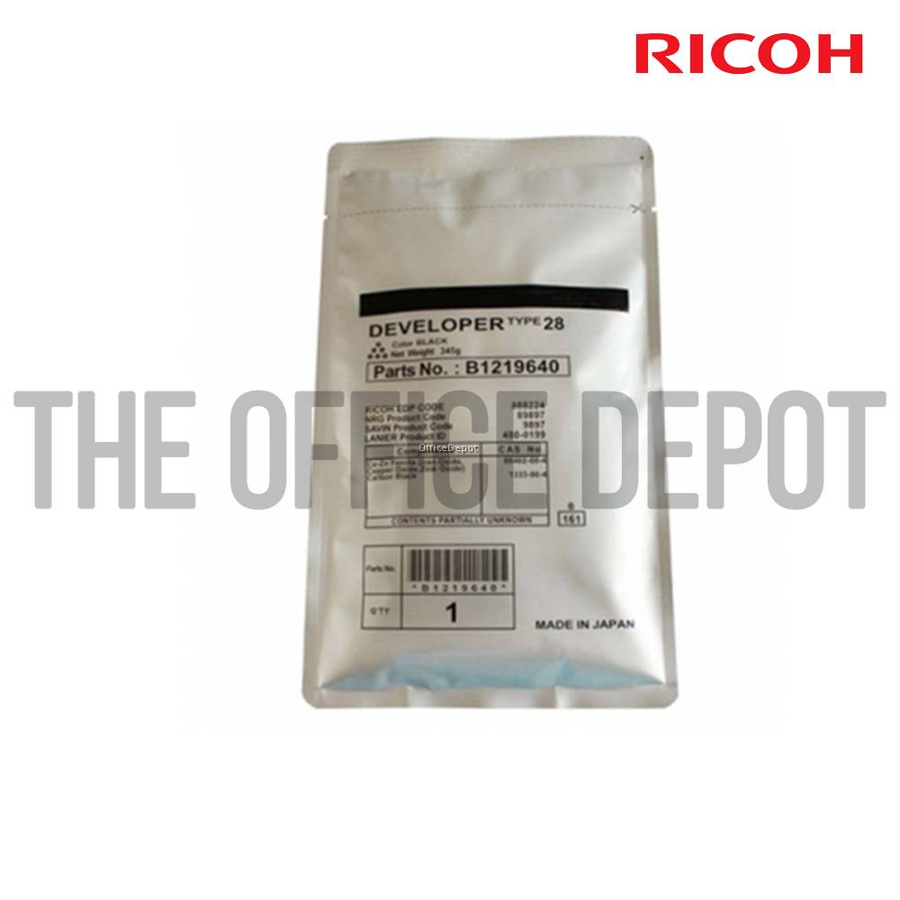 Black Developer Type 28 Ricoh 2015 Genuine B1219640