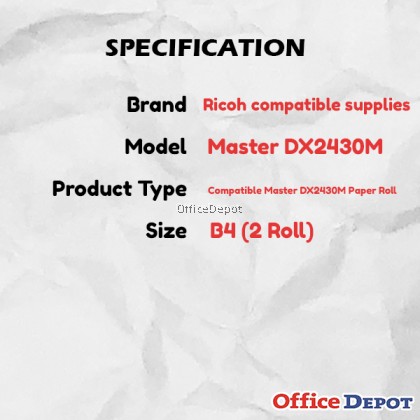 Compatible Master DX2430M Paper Roll For Ricoh and Gestetner