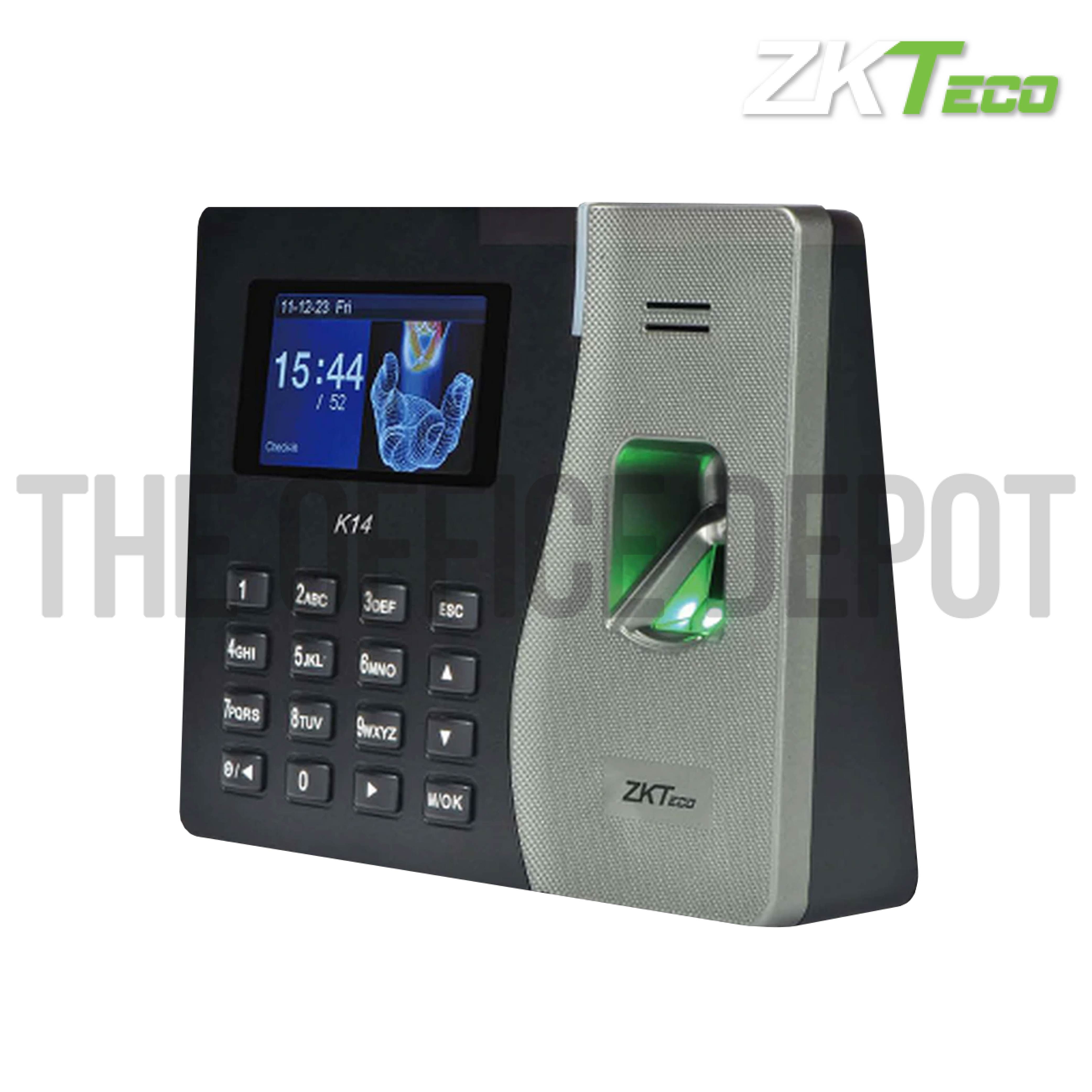 ZKTECO Time Attendance Machine Fingerprint Device C/W Adaptor K14